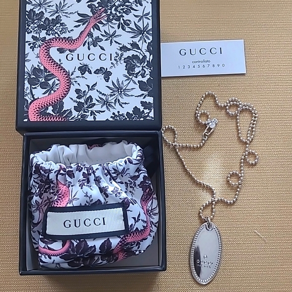 Gucci | Jewelry | Authentic Sterling Silver Gucci Necklace Brand New ...